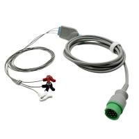 China Compatible Biolight 12-pin 3-lead Integrated ECG Cable, Pediatric Infant Alligator Clip Electrode Leadwire for sale