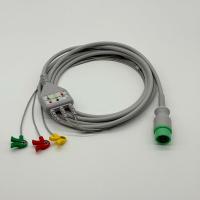 China Compatible Biolight 12-pin 3-lead Integrated ECG Cable, Pediatric Infant Alligator Clip Electrode Leadwire for sale
