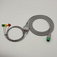 China Compatible Biolight 12-pin 3-lead Integrated ECG Cable, Pediatric Infant Alligator Clip Electrode Leadwire for sale