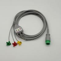 China Compatible Biolight 12-pin 3-lead Integrated ECG Cable, Pediatric Infant Alligator Clip Electrode Leadwire for sale