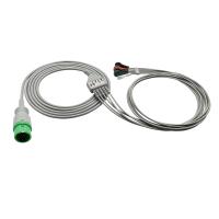 China Compatible Biolight 12 Pin ECG Cable, 3 Lead & 5 Lead, Snap Buttons / Alligator Clips, AHA (US Standard) & IEC (EU Standard) Patient Monitor ECG Leadwire for sale