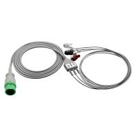 China Compatible Biolight 12 Pin ECG Cable, 3 Lead & 5 Lead, Snap Buttons / Alligator Clips, AHA (US Standard) & IEC (EU Standard) Patient Monitor ECG Leadwire for sale
