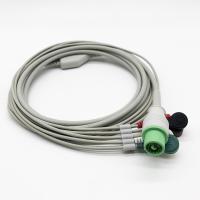 China Fukuda 12 Pin 3/5 Lead ECG Cable, AHA & IEC Standard, Alligator Clip / Snap Button EKG Lead Wire for sale