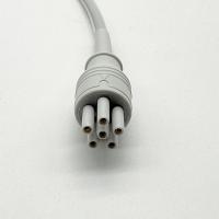 China Compatible Colin 6-Pin Round 3-Lead ECG Cable, Snap Button EKG Leadwires for sale