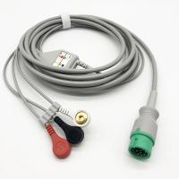 China Comen 12Pin 3 Lead EKG Cable, AHA/IEC Alligator Clip ECG Wire for sale