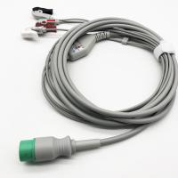 China Comen 12Pin 3 Lead EKG Cable, AHA/IEC Alligator Clip ECG Wire for sale