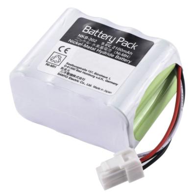 China 2100mAh 9.6v Nihon Kohden Battery White For NKB-302 X064 OPV-1500 OPV-1500K for sale