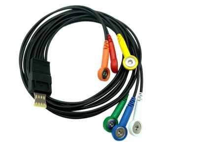 China Schiller 6 Lead 1.1m Ecg Electrode Cable For MT-200 MT-101 for sale