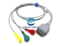China 102cm Edan 3 lead Ecg Holter Cable For Telemetry Transmitter IT20 / IT20ES for sale