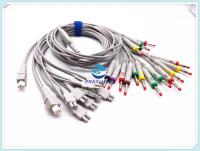 China Edan 18 leads ecg ekg cables for SE-18 SE-1515 Twin Pin Length TPU for sale