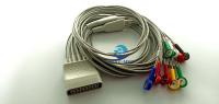 China 12-lead leadset Diagnostic ECG ST80i cable AHA 1.5m for HP 989803180121 989803180131 for sale