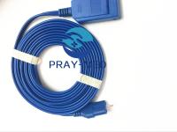 China PVC 3m Diathermy Patient Plate Cable For Electrosurgical Ground Pad for sale
