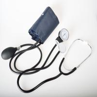 China Aluminium Alloy Latex Portable Sphygmomanometer With Stethscope for sale