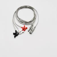 China No Sterile 10 leads Gray Din Type Neonate Ecg Cable 3 ft TPU Jacket for sale