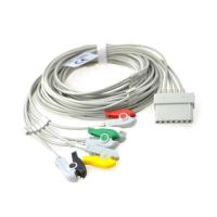 China Schiller ECG Patient Cable 7 Pin 5 Lead Ecg Cable Snap Clip Type for sale