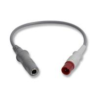 China Adult Skin 2 Pin Medical Temperature Probe Temperature Adapter Connector for sale