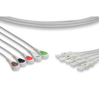 China Spacelabs 5 Lead ECG Leadwire Snap/Clip TPU Jacket Gray 0.9m 700-0007-08 700-0006-08 for sale