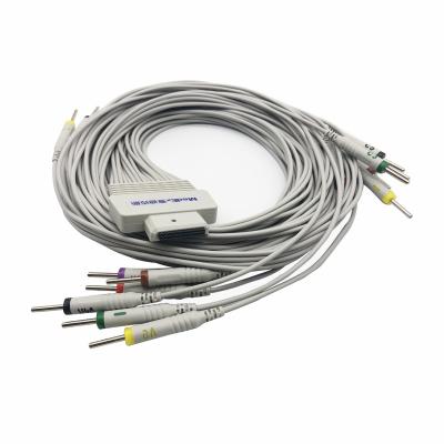 China Medex 26 Pin 3.0 Din ECG Patient Cable 16 Lead Wire TPU Jacket for sale