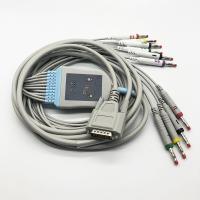 China Nihon 10 Lead ECG EKG Cable With Chest Suction Limb Clamp Electrodes for sale