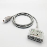 China Edan Elite V8 EKG ECG Trunk Cable 2.4M Round 12 Pin Connector for sale