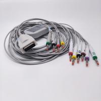 China Gray TPU Jacket 3.6m EKG Cable AHA IEC 10 Lead DB 15 Connector for sale