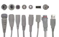 China Comen IBP Invasive Blood Pressure Cable 12 Pin Connector Grey 3m TPU Jacket for sale
