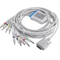 China Pediatric 10 Lead Edan EKG Cable SE-12 Express SE-1200 3.6m TPU Jacket for sale