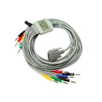 China AHA ICE 10 Lead EKG Cord With Banana 3.6m DB 15 Connector Newtech 1206 for sale