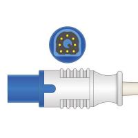 China 10 Ft Grey TPU Adult Spo2 Sensor 8 Pin D Shaped Male Connector for sale