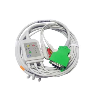 China Life Scope OPV-1500 OPV-1500K ECG Patient Cable Nihon Kohden DB 20-Pin Connector for sale