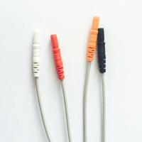 China TPU Jacket Spacelabs ECG Holter Cable 4 Leads Din1.5 Snap Grey Color for sale