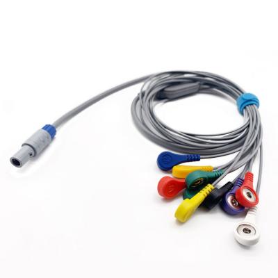 China OEM ODM Biomedical 10 Leads 14 Pin ECG Cable Compatible BI9000 AHA IEC for sale