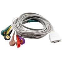 China Biocare IE10 19 Pin ECG Holter Cable 10 Lead Snap Connector TPU Jacket for sale
