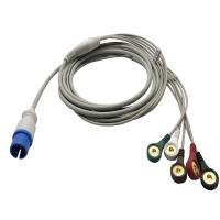 China 5 Leads 6pin MEK Physio Control Ecg Cable With Pinch Snap End for sale