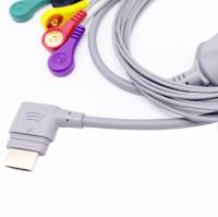 China 10 Lead Holter Length 1.1m ECG medical cables Grey TPU Material for sale