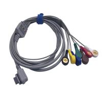 China GE 7 Lead ECG Patient Cable 1.1m 16pin With Snap AHA Or IEC TPU Jacket for sale