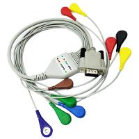 China Shidaishuma 15 Pin length 0.9m Holter ECG Cable 10 Leads With Snap for sale