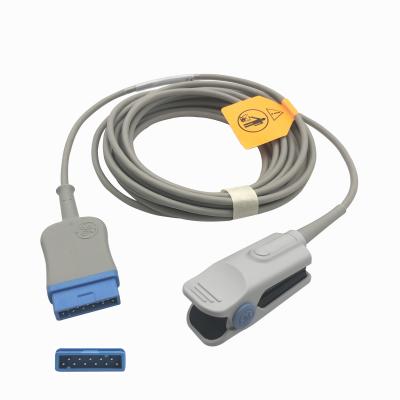 China Reusable GE Ohmeda TS F4 GE 11 pin Adult Spo2 Sensor diameter 4.0mm for sale