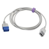China OXY ES3 2.4m 11 Pin Spo2 Extension Cable Single Keyed GE Connector for sale
