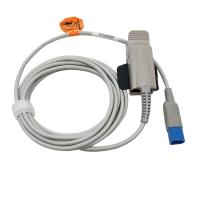 China 10 Ft Grey TPU Adult Spo2 Sensor 8 Pin D Shaped Male Connector for sale
