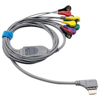 China HWM 112W TPU Holter Cable HDMI Connector For Adult Pediatric 1.1m for sale