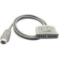 China Edan Elite V8 EKG ECG Trunk Cable 2.4M Round 12 Pin Connector for sale