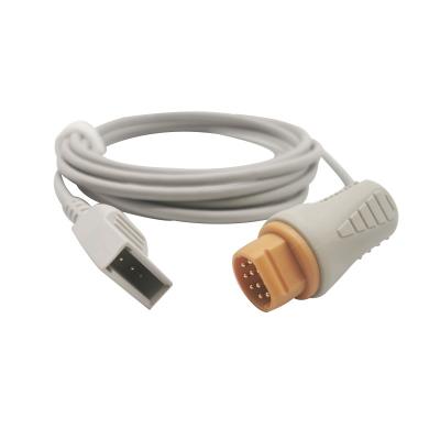 China Utah Connector Fukuda Denshi Compatible IBP Adapter Cable 13ft for sale