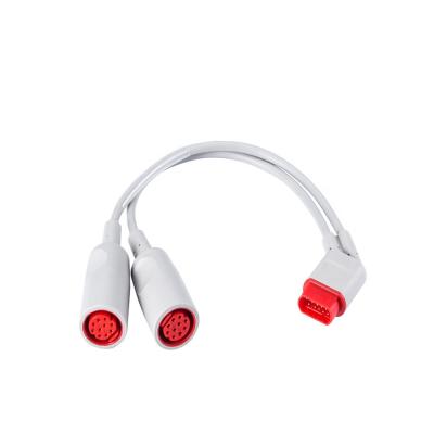 China Drager SC6002 XL Dual IBP Converter cable, IBP adaptor cable 16pin for sale