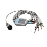 China Kanz PC - 103 / 104 EKG Cable 16 Pin Connector Grey Color TPU Material for sale