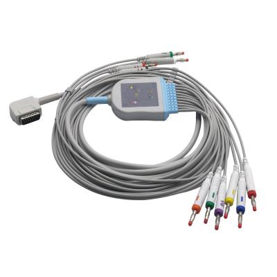 China Kenz 108 / 109 Ecg Cables And Leadwires , Ecg Patient Cable With Banana / din 3.0 for sale