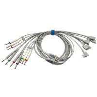 China HP / HP EKG Cable With 10 Lead Wires 2 Pin Connector Grey Color 989803151651 for sale