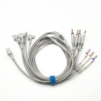 China HP / HP EKG Cable With 10 Lead Wires 2 Pin Connector Grey Color 989803151651 for sale