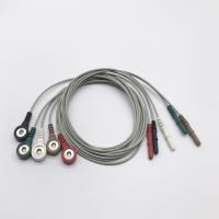 China 3Lead 5Lead Din Type IEC AHA ECG Patient Cable TPU Jacket Leadwire for sale