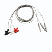 China No Sterile 10 leads Gray Din Type Neonate Ecg Cable 3 ft TPU Jacket for sale